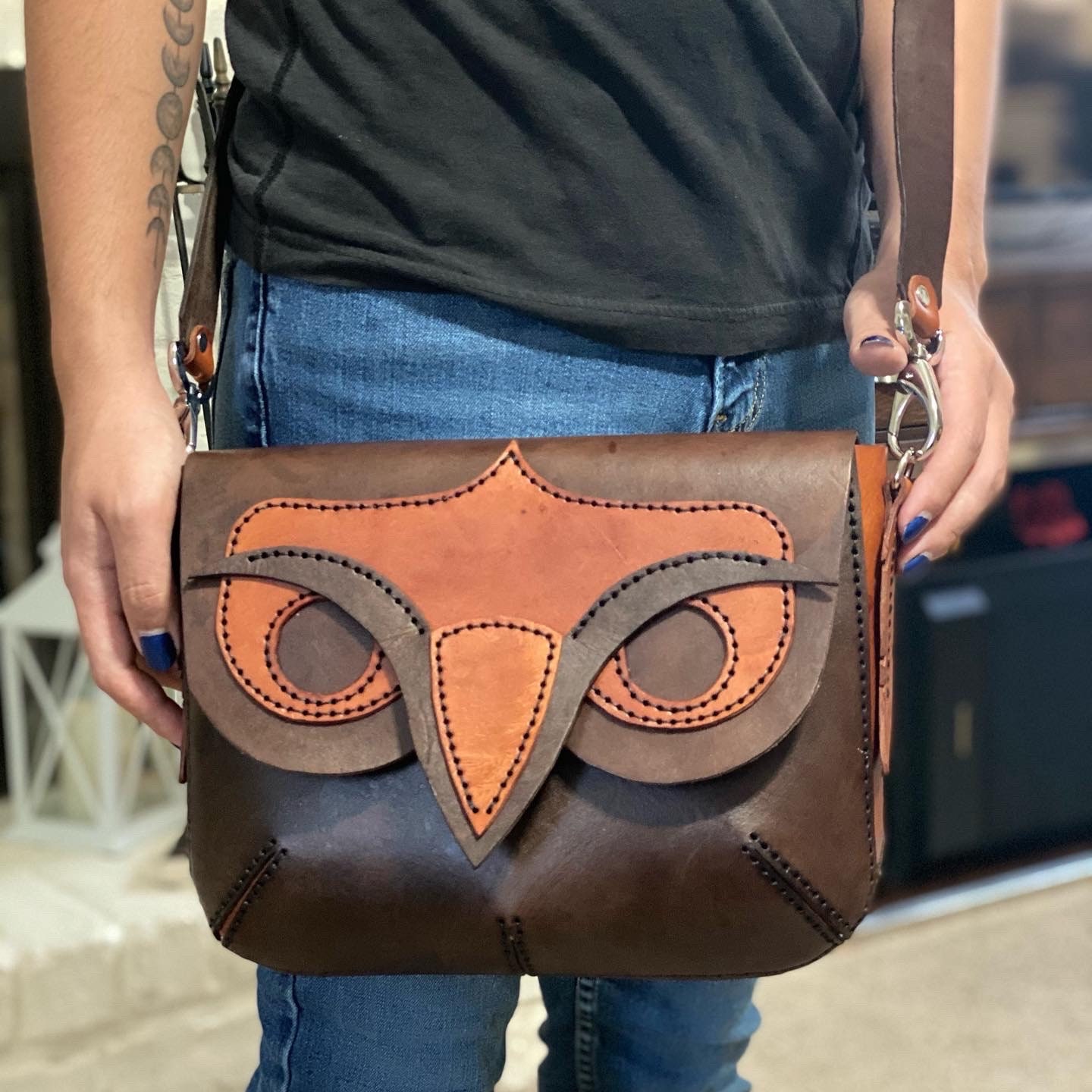Leather Owl Bag - Etsy