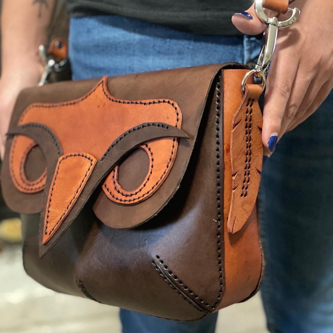 Leather Owl Bag - Etsy