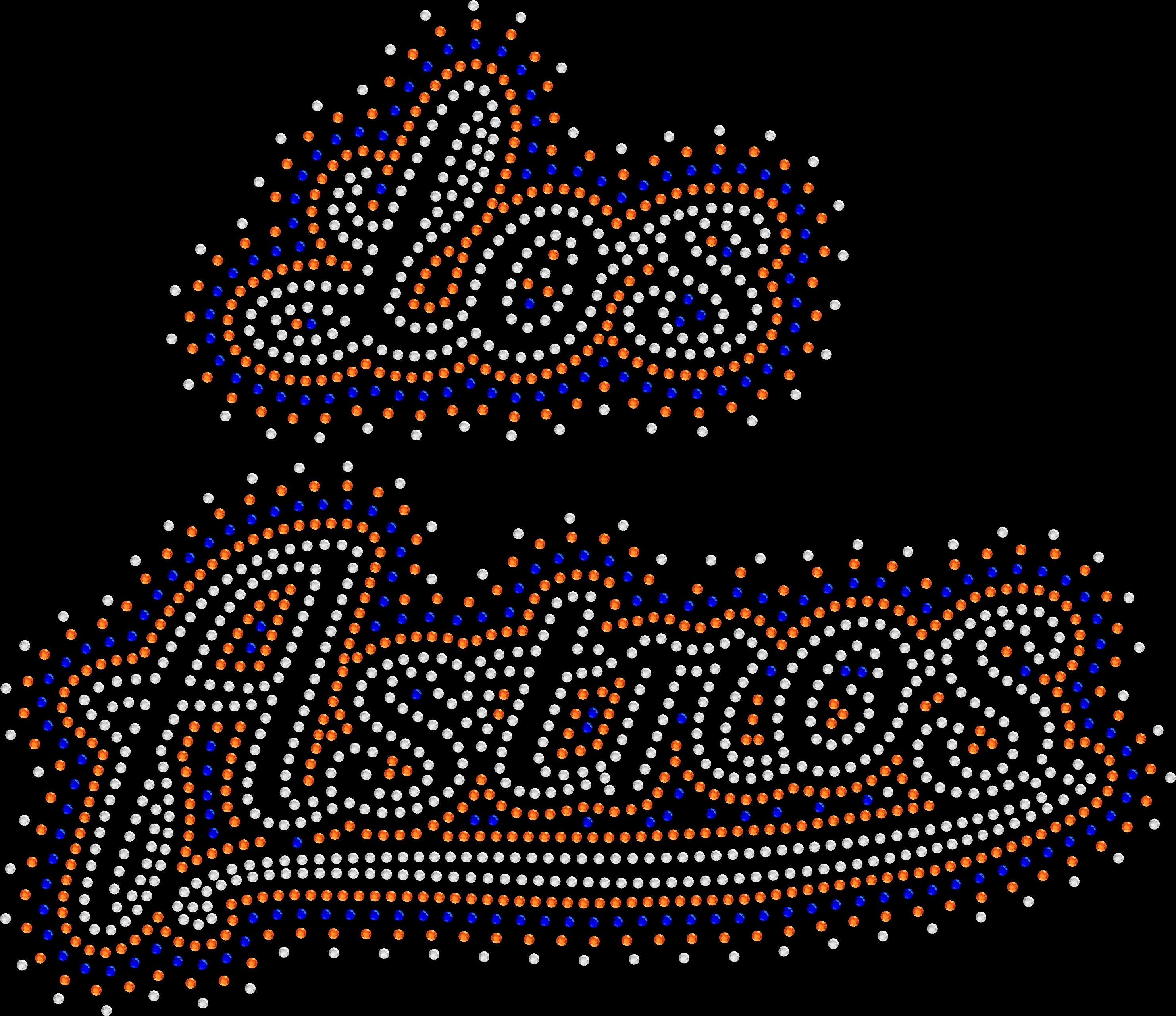 Ready to Press Rhinestone Heat Transfer, Houston Bling Transfer, Glass ...