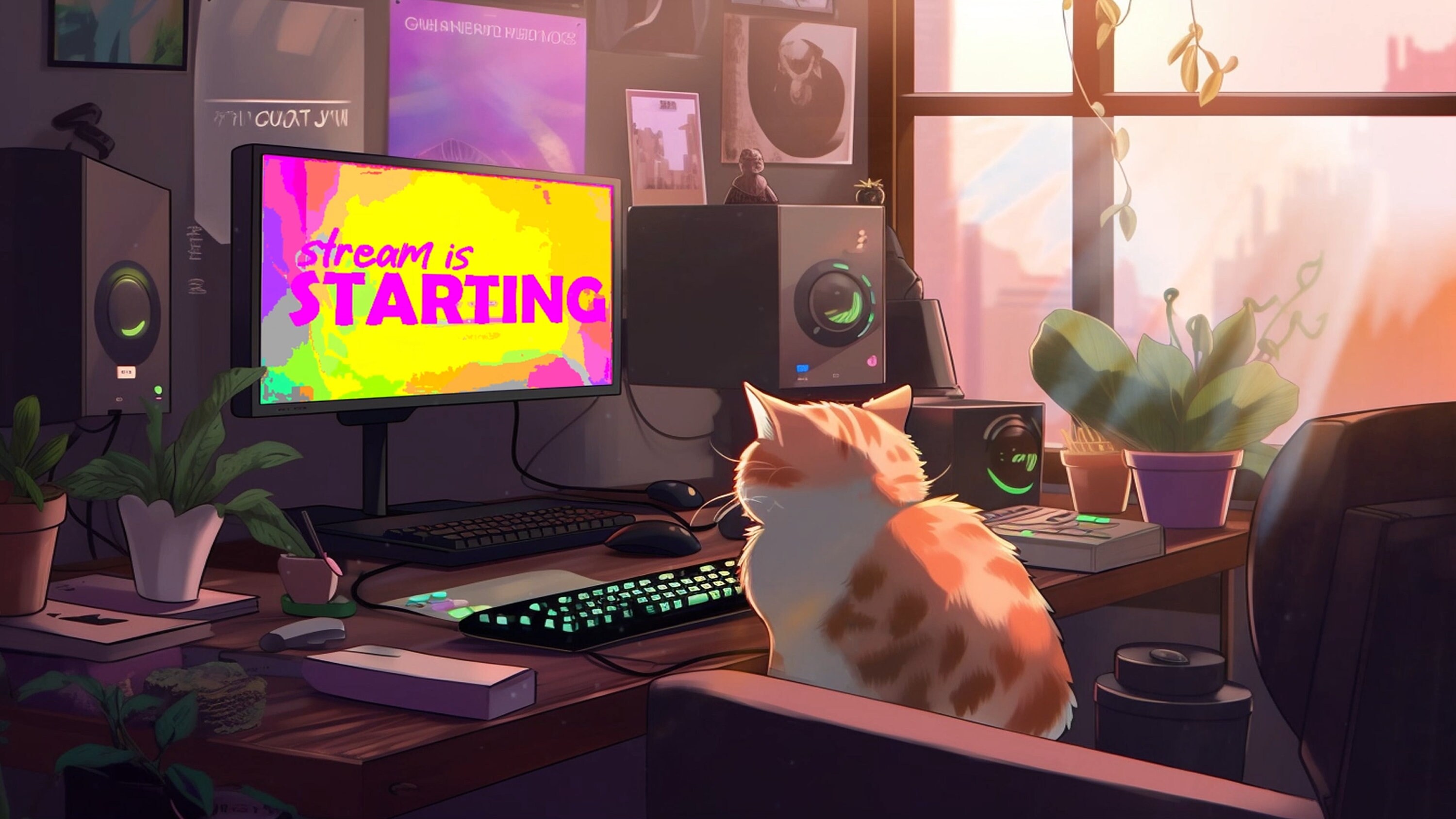 ANIMATED Lofi Study Streamer Cat / Chill Vibes / Twitch - Etsy