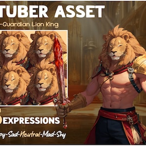 PNGTUBER - Guardian Lion King / Royal Theme / DND Character / Warrior ...
