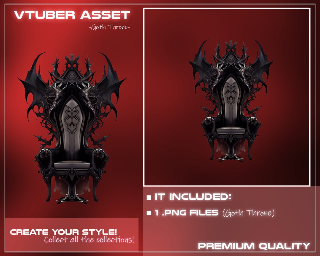 VTUBER Goth Thorne Asset / Black and Brown / Gothic Dark Decoration ...