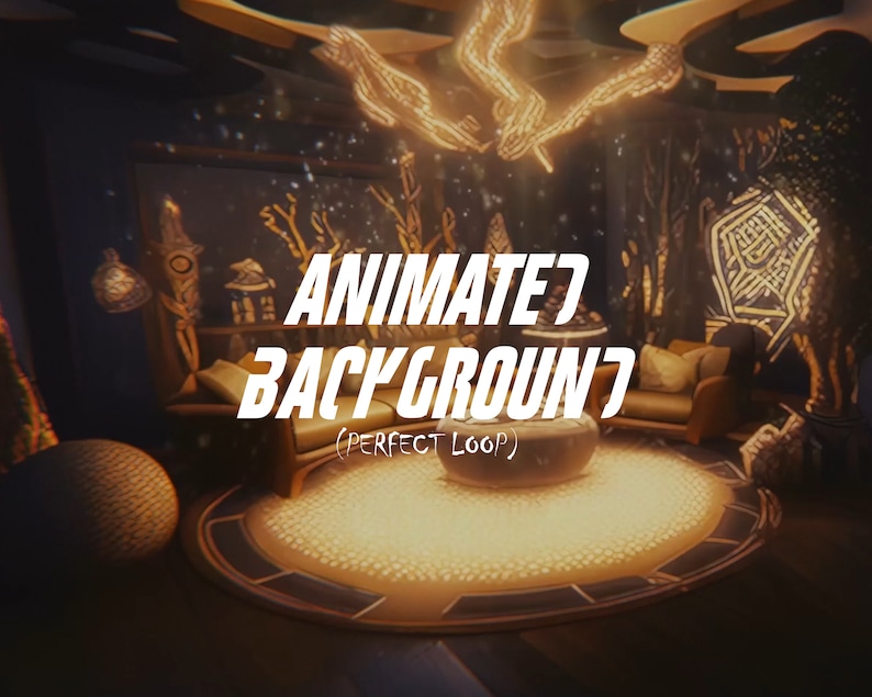 Animated Gold Royal Cozy Room Background / Youtube /perfect - Etsy