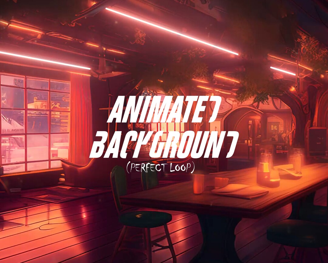 Animated Red Cozy Restaurant Background / Youtube /perfect - Etsy
