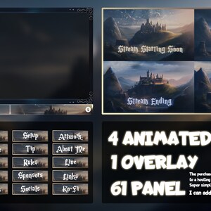 Twitch Animated Pack Fantasy Magic School / Castle /spell Decoration ...