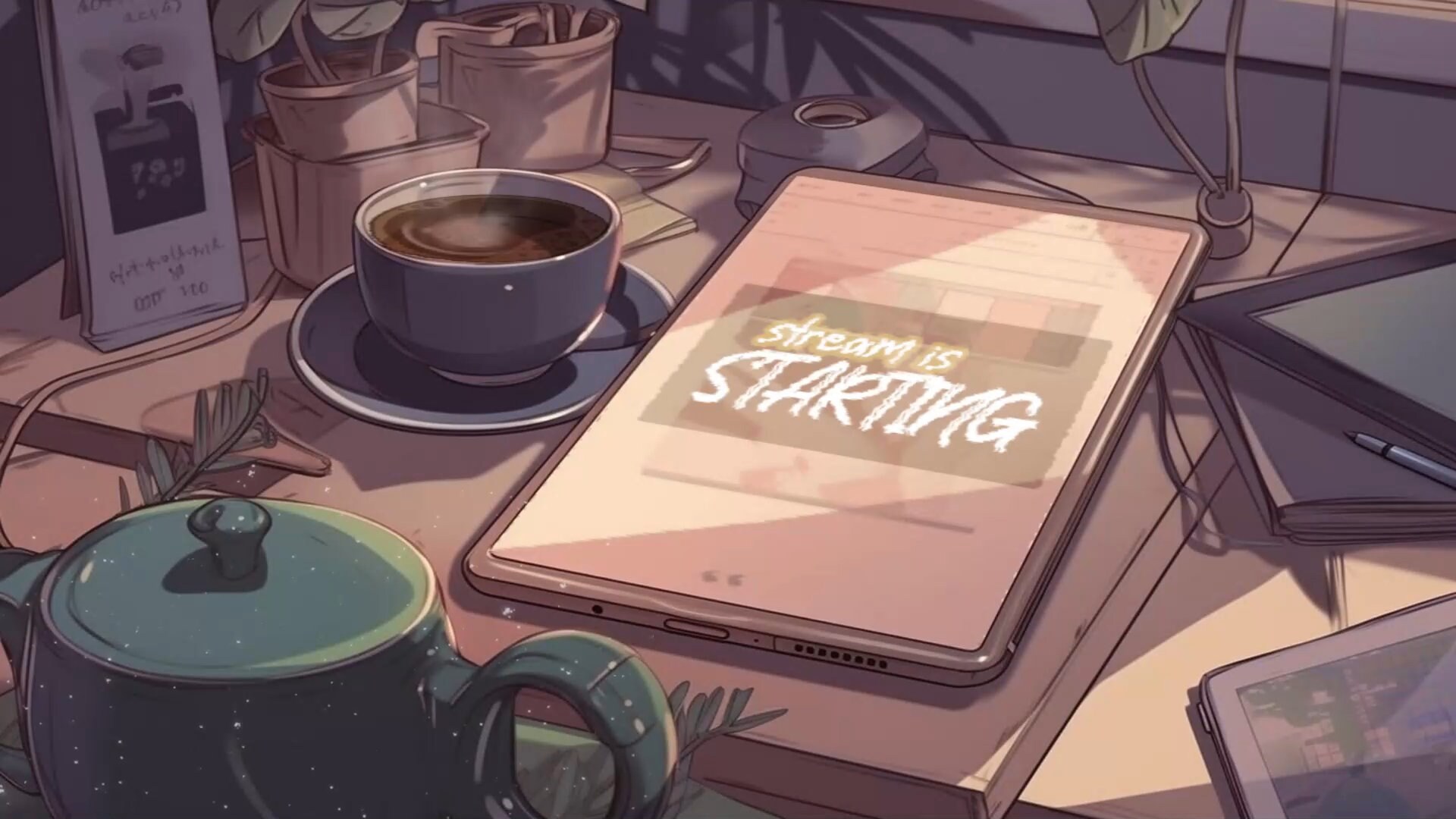 Animated Lofi Study Desk Twitch Screens: Cozy Stream Overlay (4x .webm ...