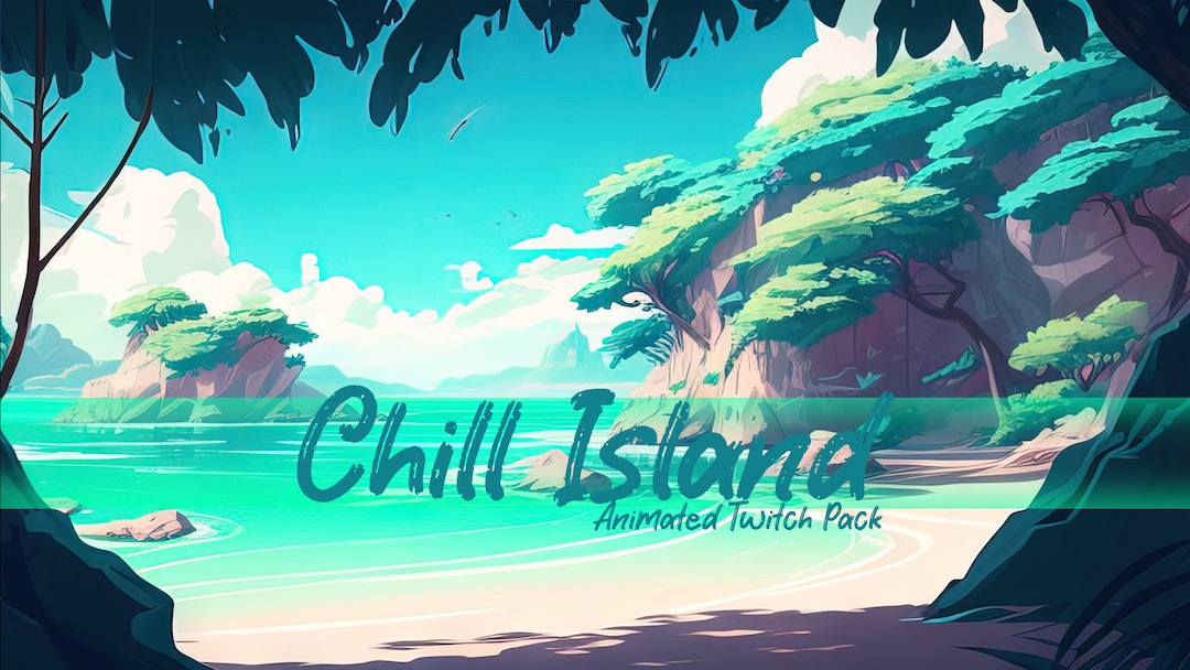 Animated Twitch Stream Package: Cozy Chill Island Overlays & Panels - Etsy