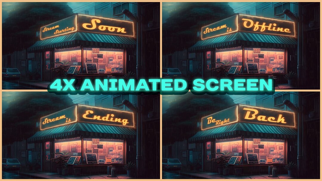 Animated Lofi Shop / Twitch /starting Soon Overlays /aesthetic Stream ...