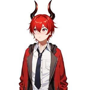 Live2d Vtuber - Devil School Boy,premade,vtube Studio,streamer,ready to ...