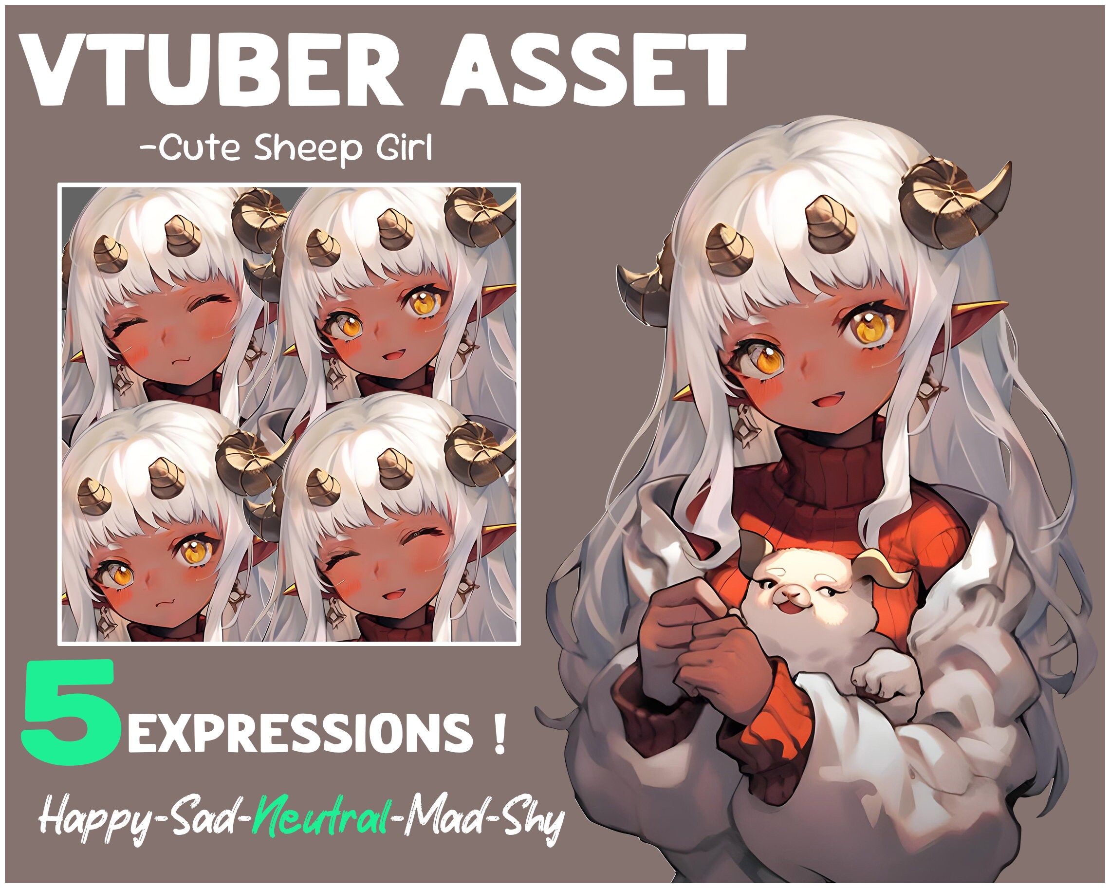 Anime Girl With Sheep Horns