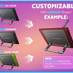 Animated Drawing Tablet Vtuber Asset: Customizable Stream Decoration - Etsy