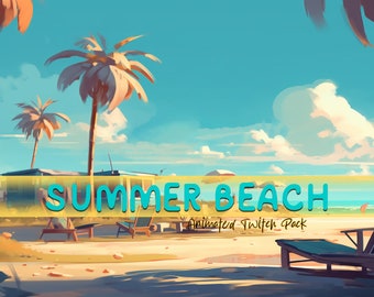 Summer Beach Animated Twitch Stream Package: Lofi Sea Overlays - Etsy