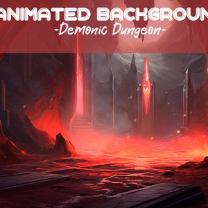 Animated Vtuber Background: Evil Demonic Dungeon Stream Overlay (MP4 ...