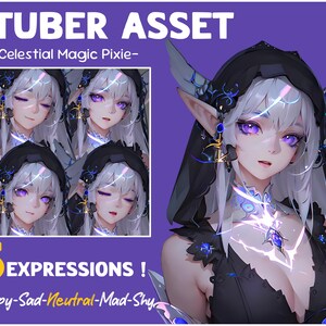 Celestial Magic Pixie Pngtuber: 5 Expressions (veadotube) - Etsy