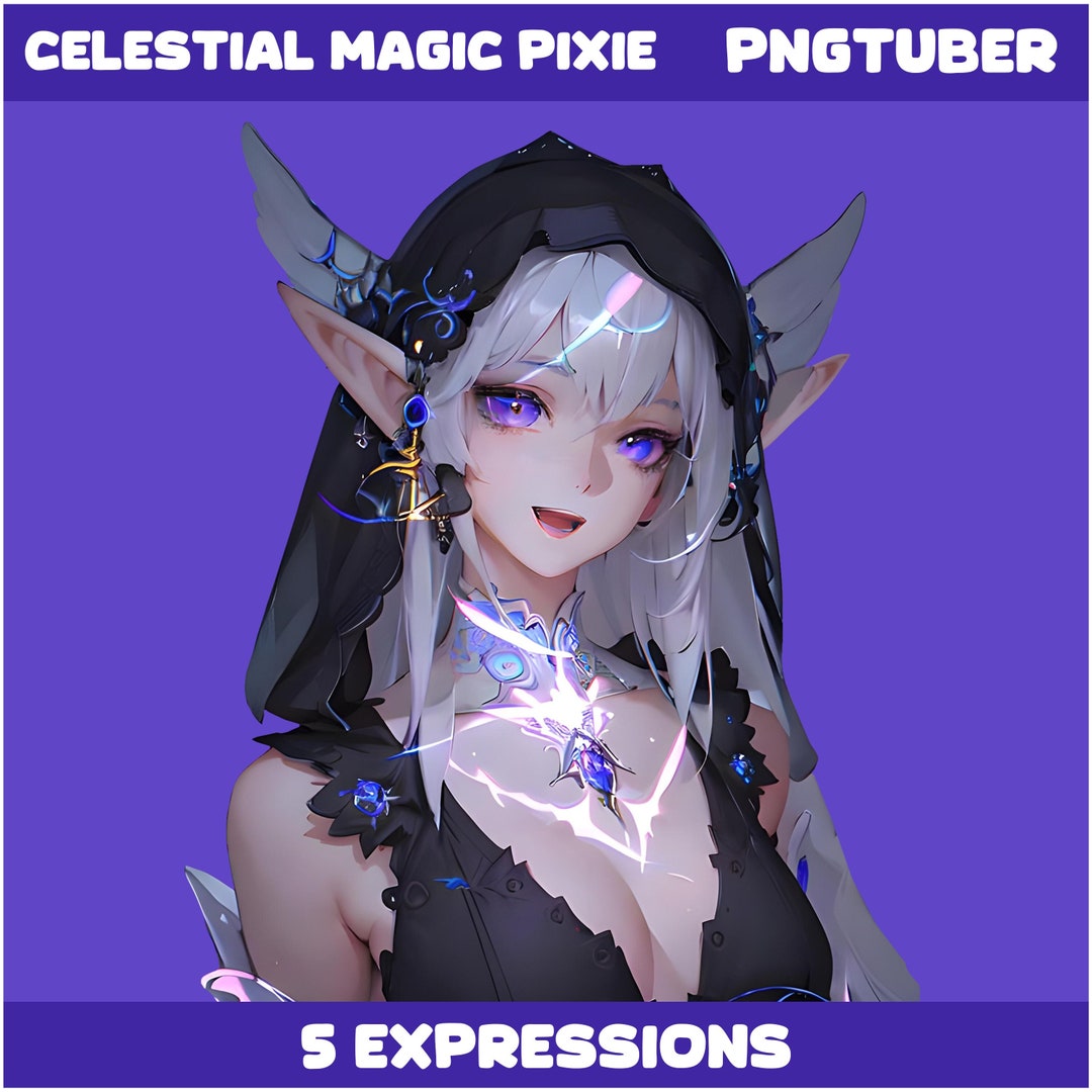 Celestial Magic Pixie Pngtuber: 5 Expressions (veadotube) - Etsy