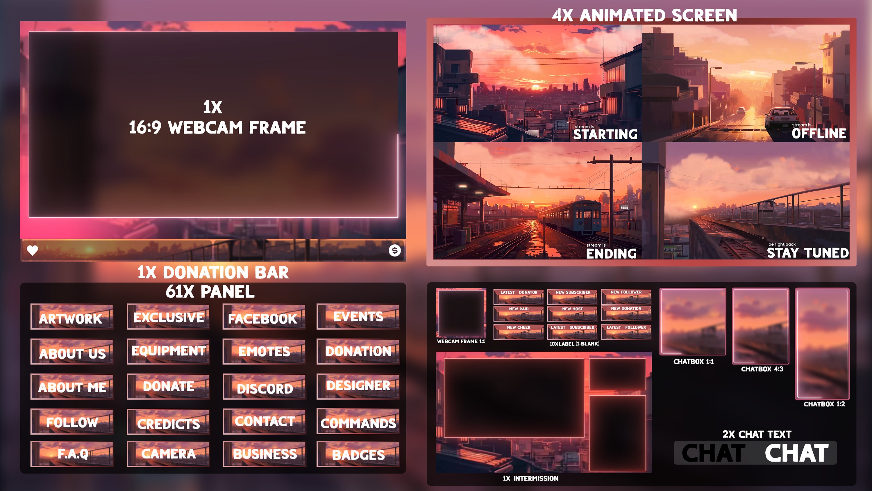 Twitch Animated Pack Urband Landscapes / Cityscapes / Relaxed - Etsy