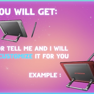 Animated Drawing Tablet Vtuber Asset: Customizable Stream Decoration - Etsy