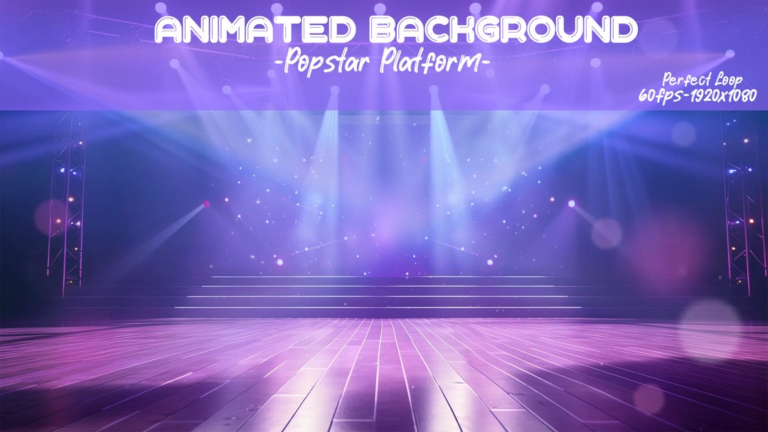 ANIMATED VTUBER BACKGROUND / Popstar Scene / Singer Perfect Loop ...
