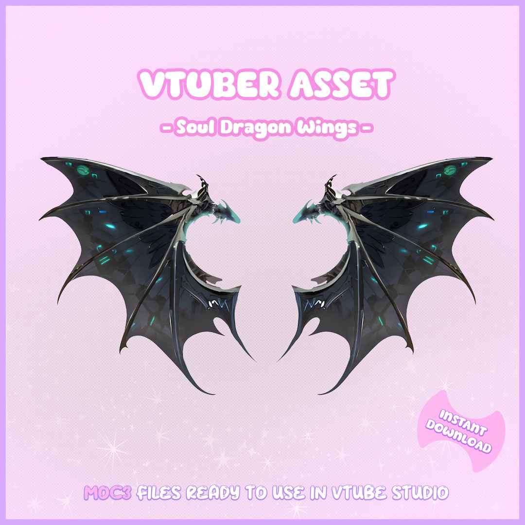 Live2d Soul Dragon Wings: Medieval Vtuber Asset for Vtube Studio - Etsy