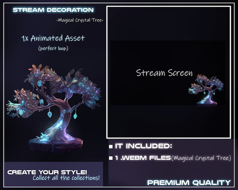 Animated Magical Crystal Tree: Vtuber Stream Decoration (WEBM) - Etsy