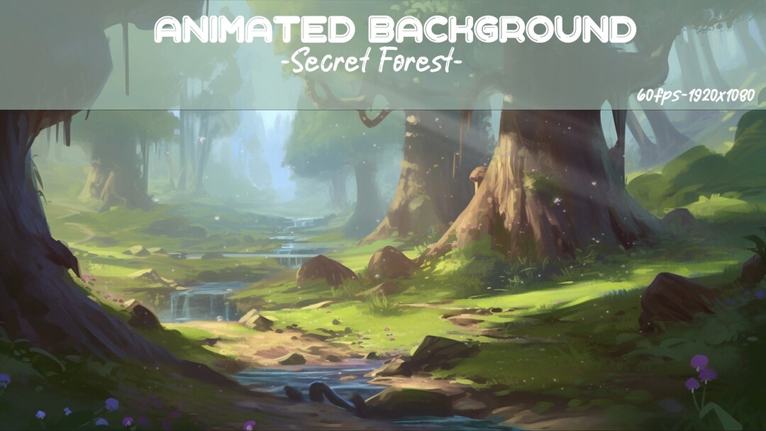 Animated Vtuber Background: Mystic Secret Forest Stream Overlay - Etsy
