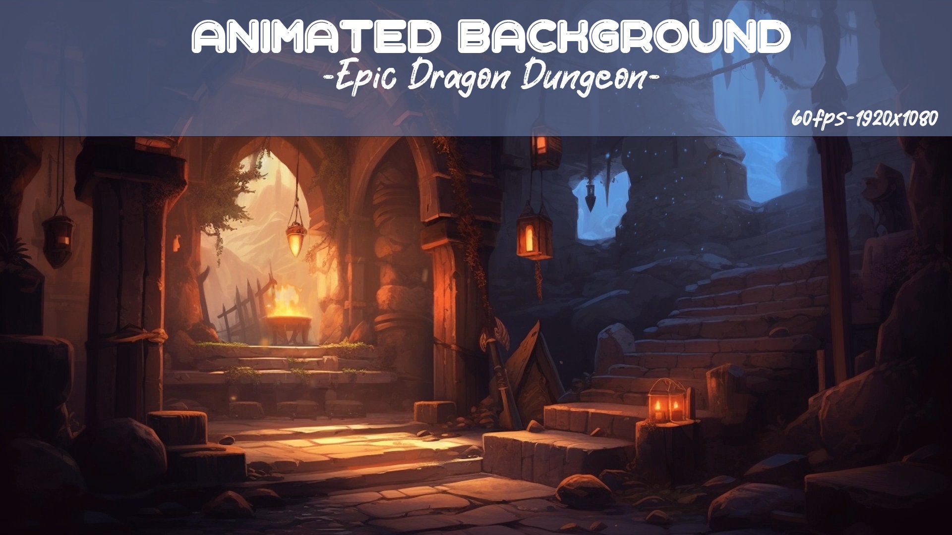 ANIMATED VTUBER BACKGROUND / Epic Dragon Dungeon / Perfect - Etsy