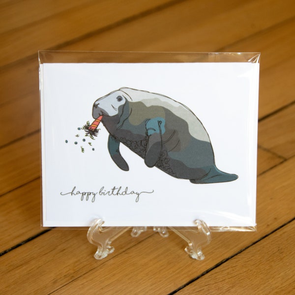 Manatee Card - Etsy