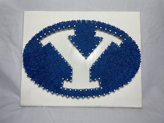 BYU Logo Handmade String Art Wooden Art 9 X 11 - Etsy