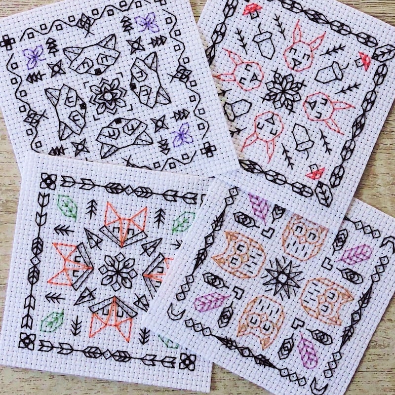 Cross Stitch Coaster - Etsy