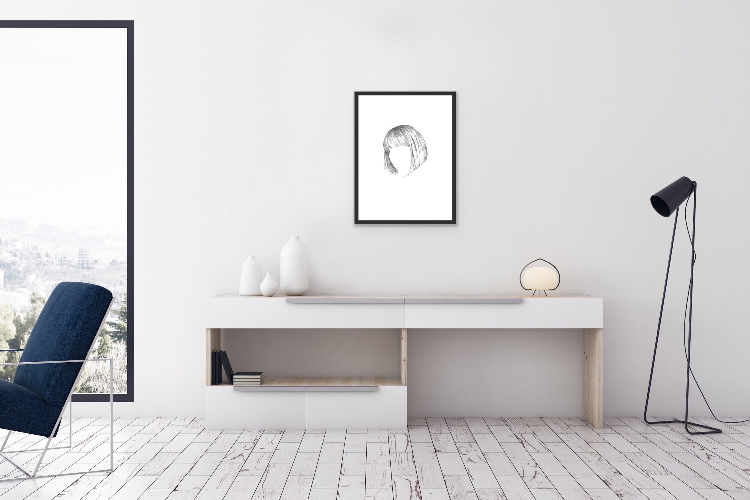 Hairdresser Poster, Bob Haircut, Hair Drawing, Hairstyle Haircut, Hair ...