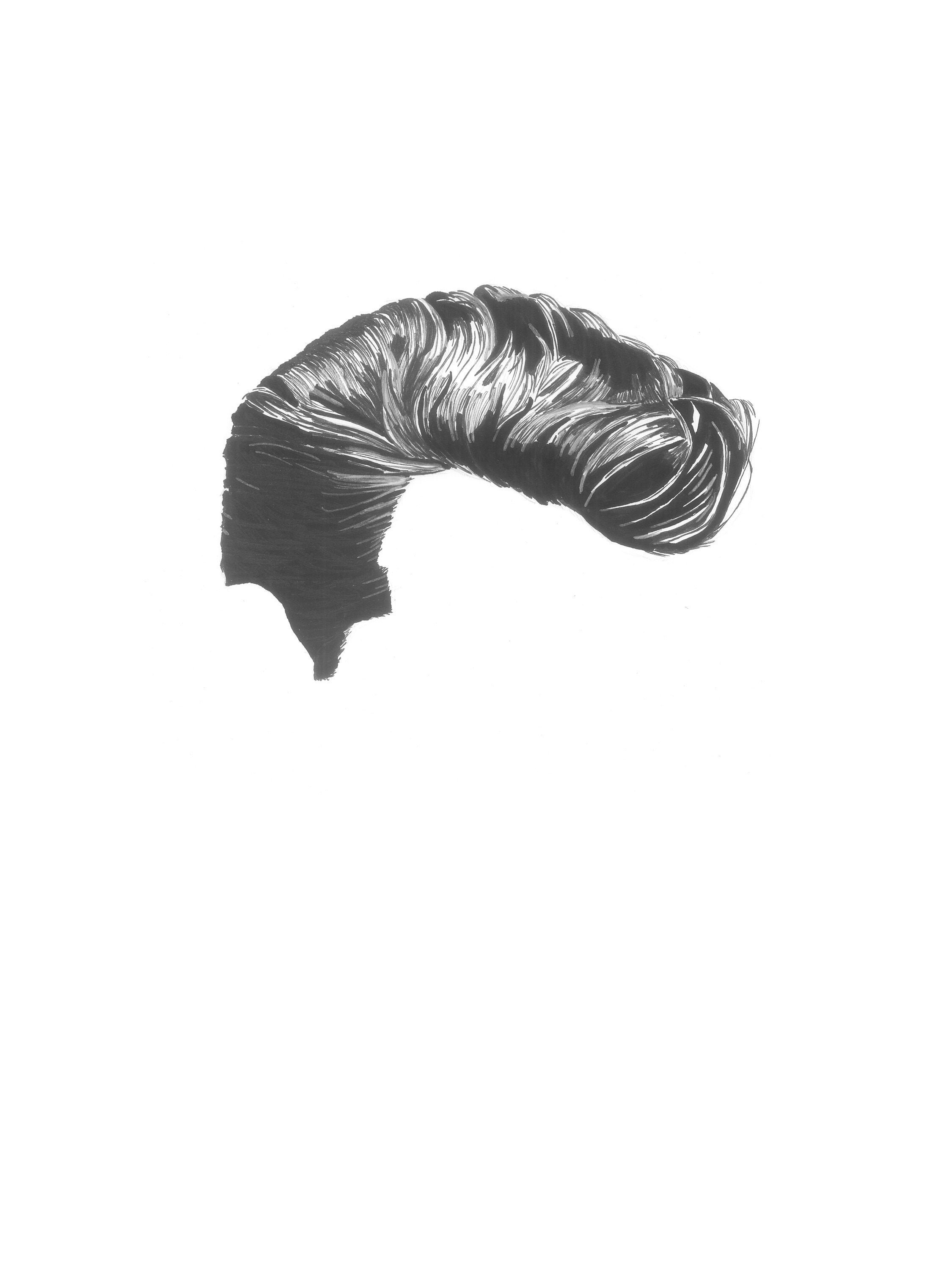 Hair Drawing Pompadour Hair Art Hair Poster Hair Drawing - Etsy UK