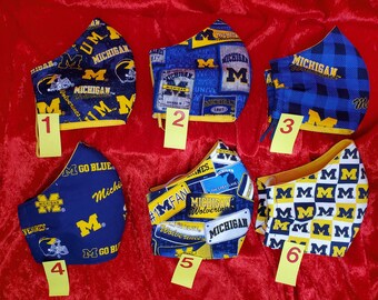 University of Michigan Face Mask | Etsy