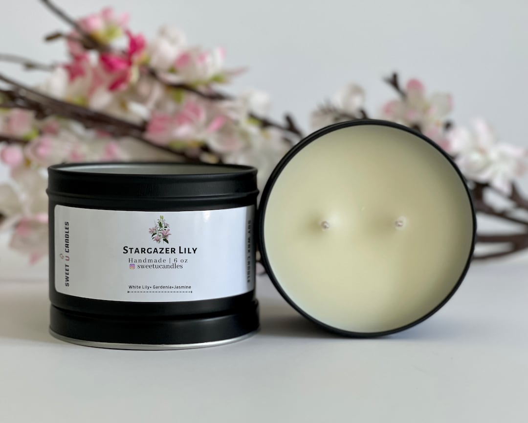 Handmade Stargazer Lily Candle, Floral Scented Soy Candle, 6oz - Etsy
