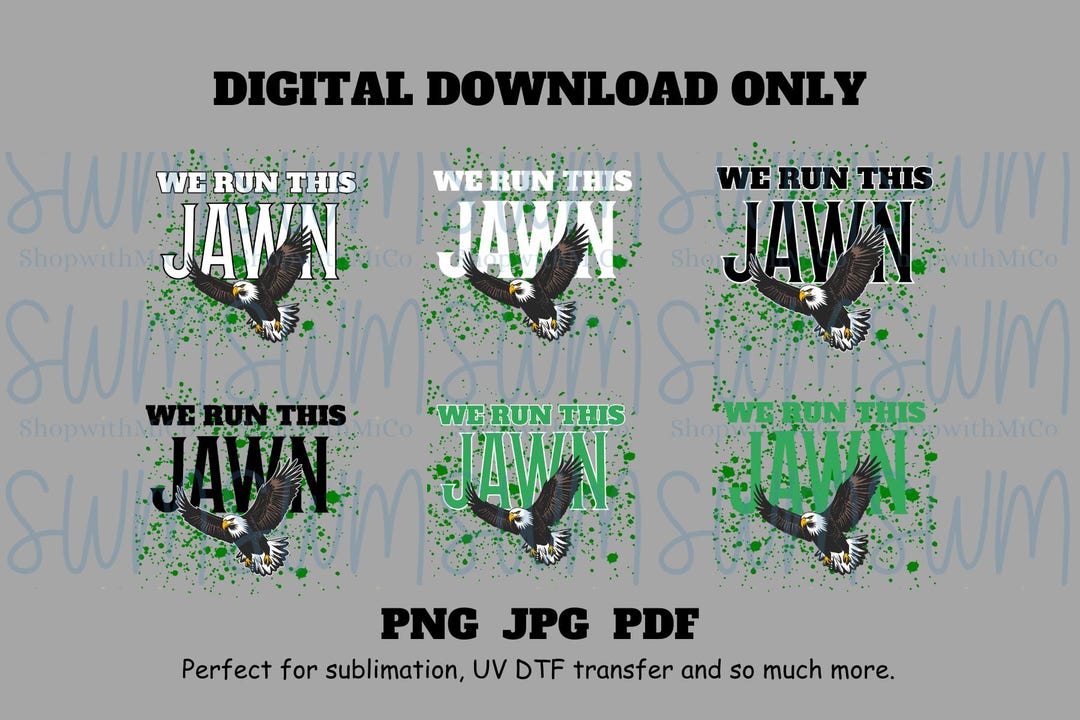 We Run This Jawn Digital Download Football Eagles Philly - Etsy