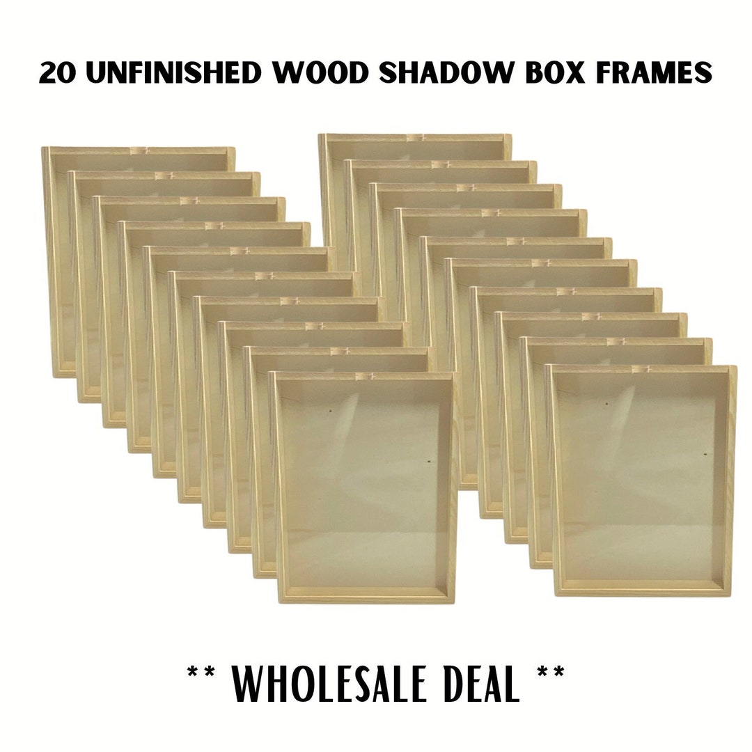 FREE SHIPPING 20 Unfinished Wood Shadow Box Frame Wholesale Price Great ...