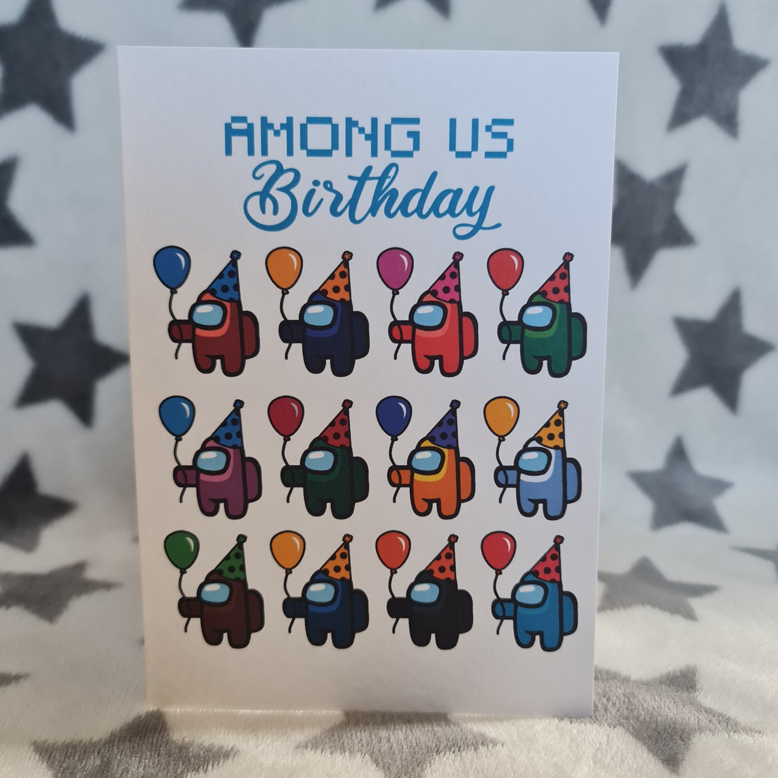 Among Us Birthday Balloons Happy Birthday Funny Birthday Card - Etsy.de