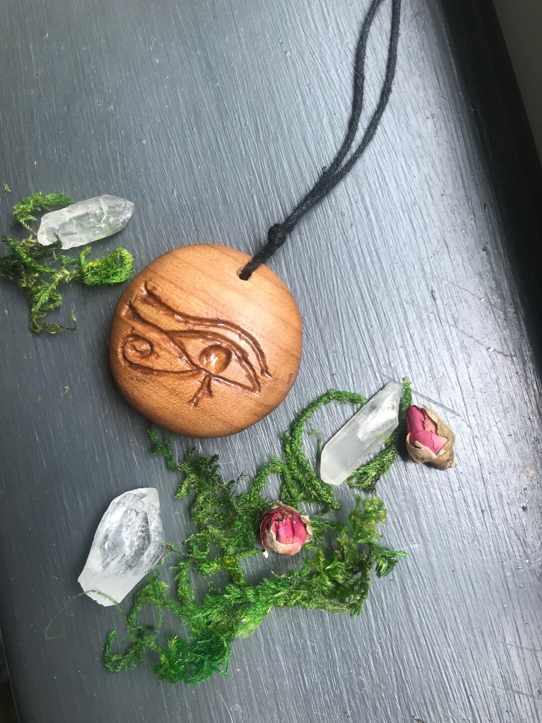 Custom Engraved Hand Carved Wood Pendant - Etsy
