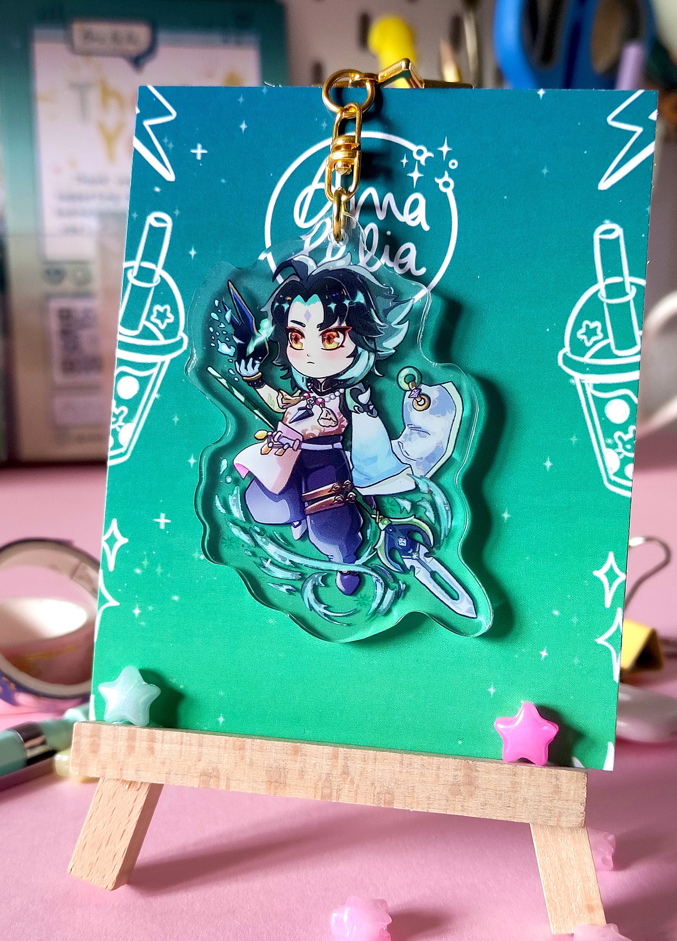 Genshin Impact Keychain // Acrylic Charm , Keychain, Xiao,ganyu, Klee ...