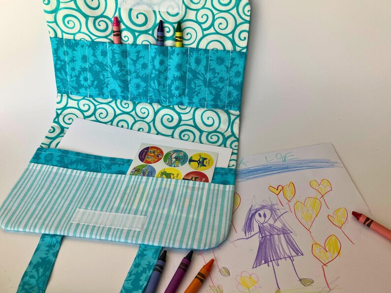 Coloring Tote Bag for Kids - Crayon Holder - Children's Activity Bag ...