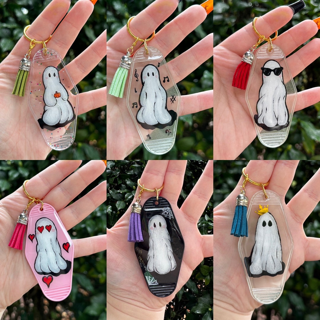 Ghost Keychains - Hand Painted - Etsy