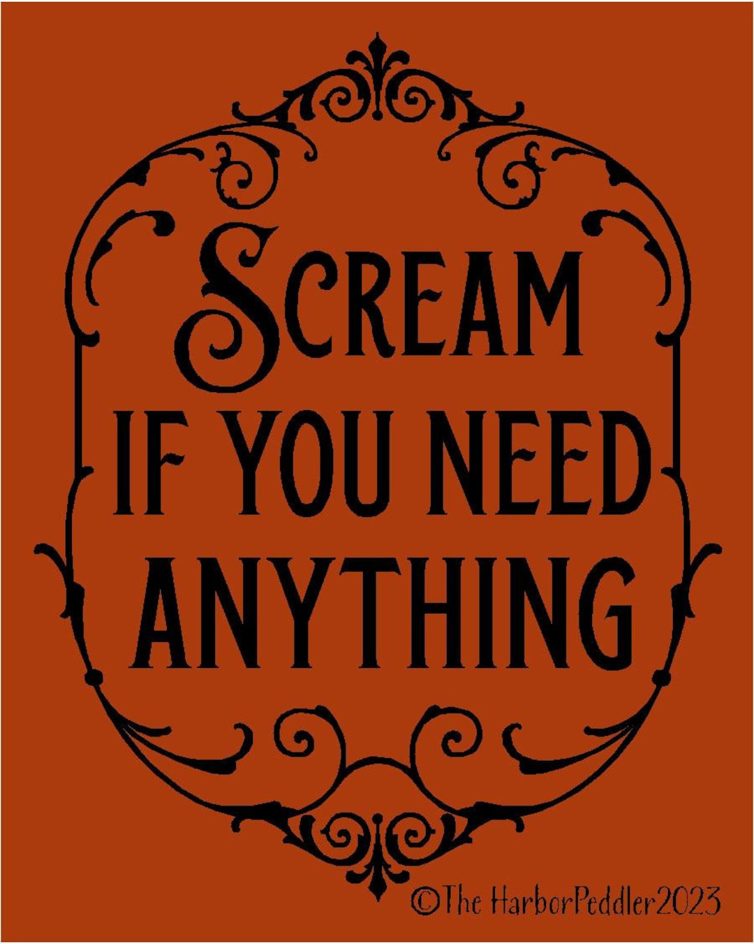 Scream If You Need Anything SVG File Digital Download Halloween Funny ...