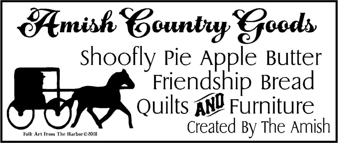 Amish Country Goods SVG PDF Png Digital Downloads Horse Buggy Shoofly ...