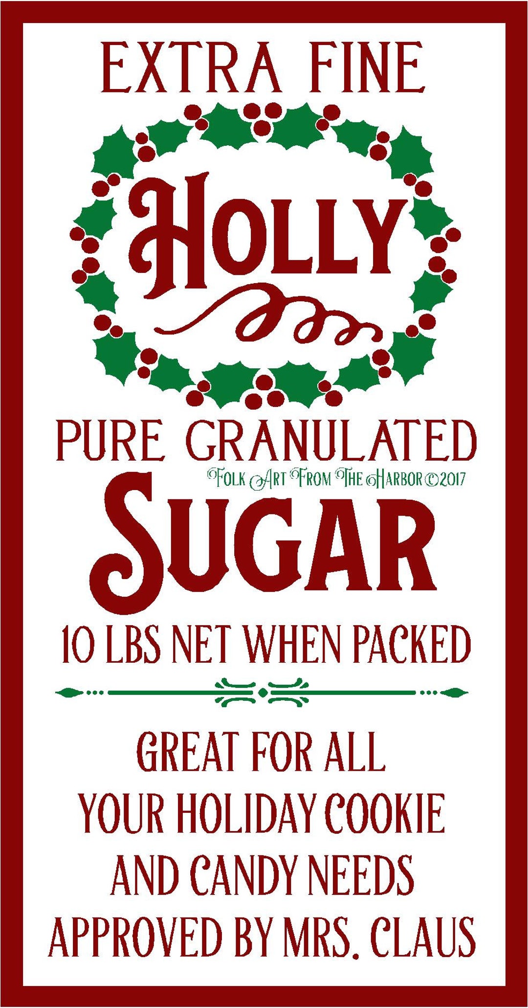 Holly Sugar SVG - Etsy