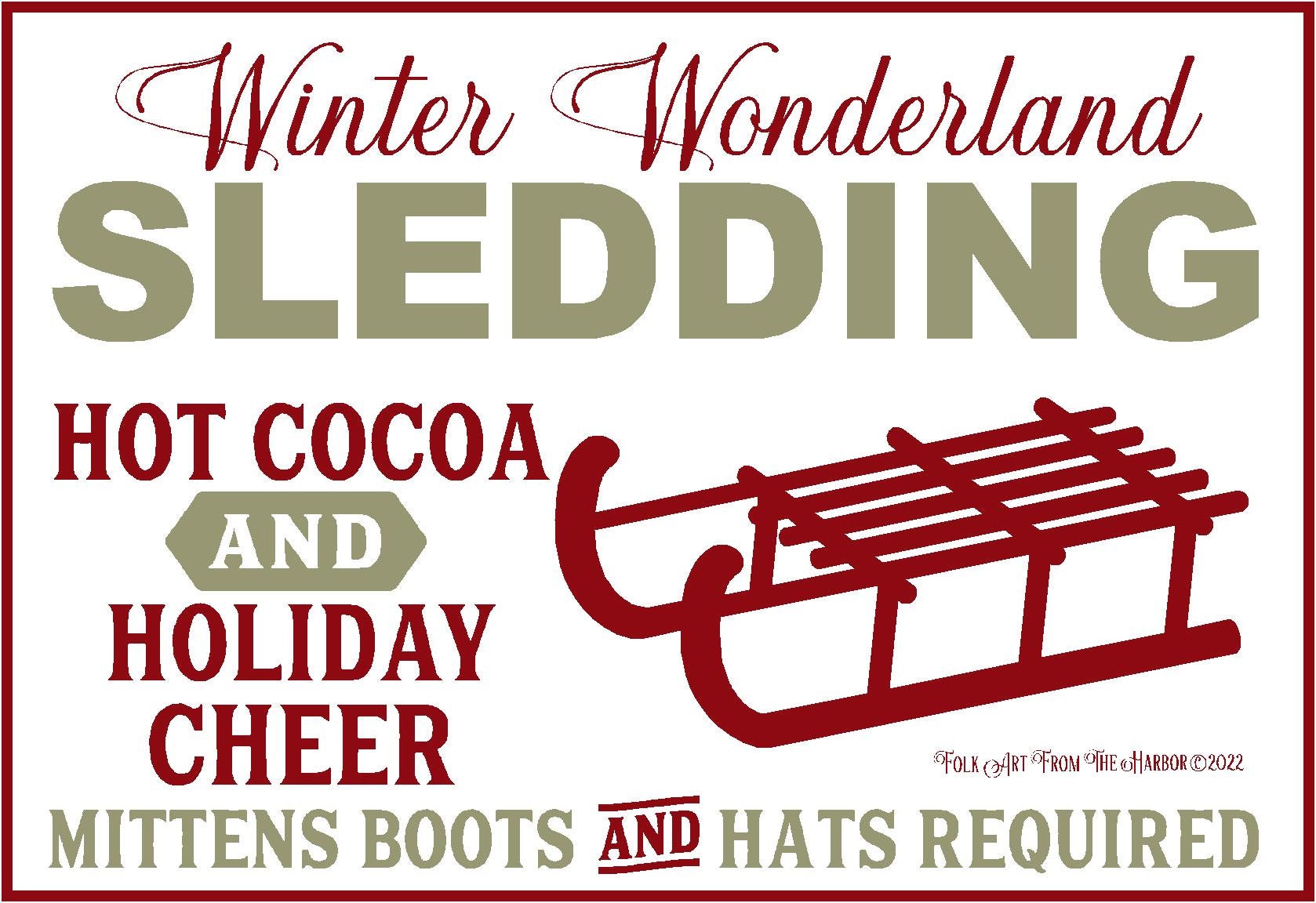 Winter Wonderland Sledding SVG - Etsy