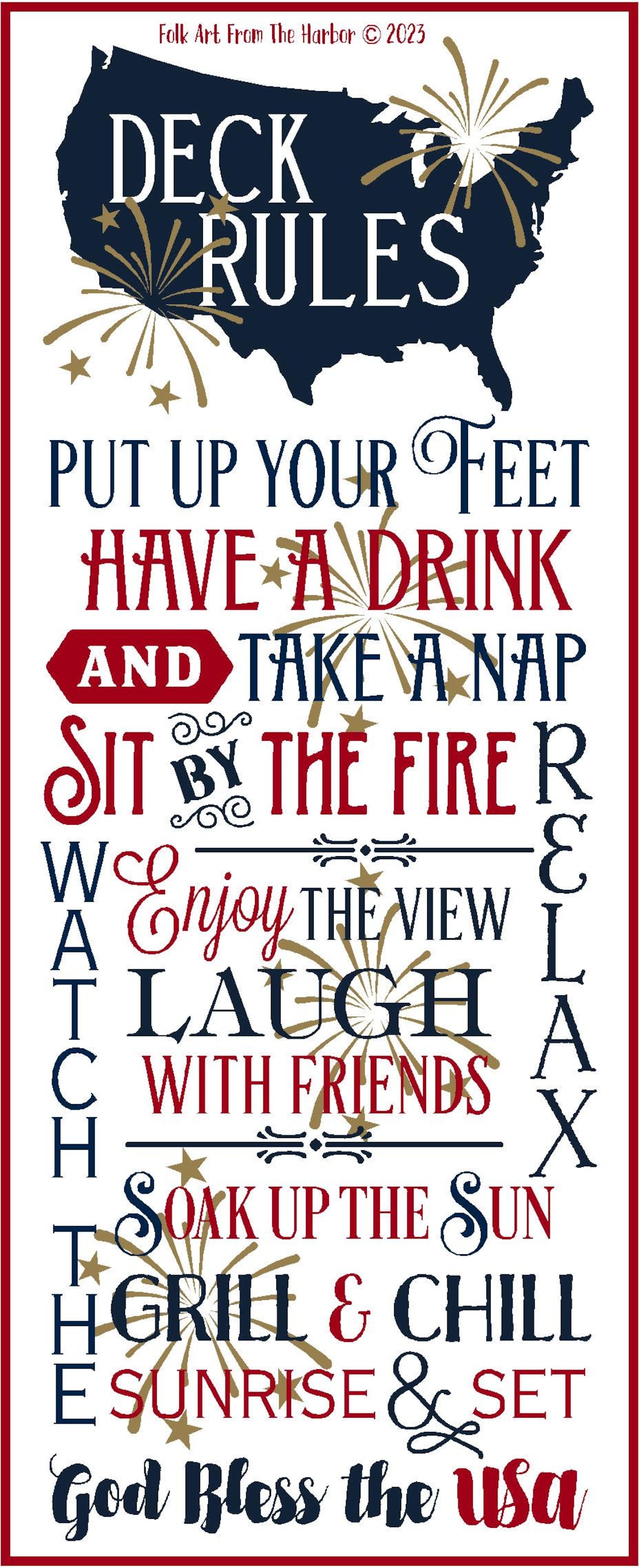 Deck Rules Patriotic SVG - Etsy