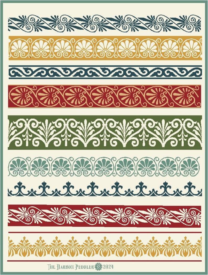 Decorative Borders 2 SVG PDF Png Digital Download Colonial - Etsy