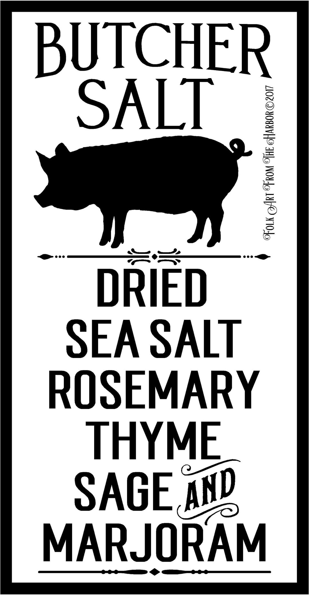 Butcher Salt Hog SVG - Etsy