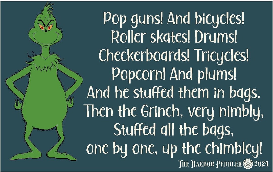 Pop Guns and Bicycles SVG PDF Png Digital Download Christmas Grinchy - Etsy