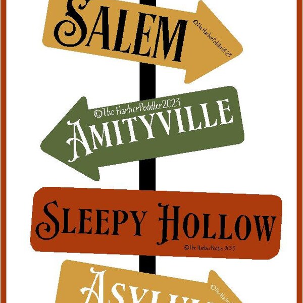 Halloween Directional Signs - Etsy