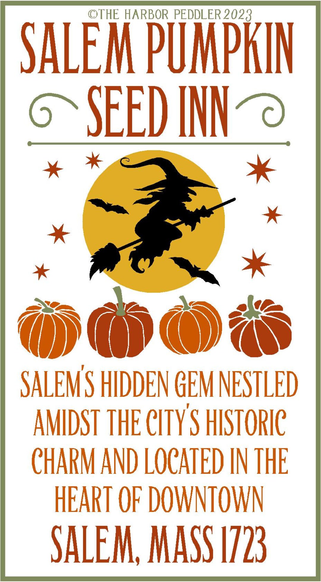 Salem Pumpkin Seed Inn SVG - Etsy